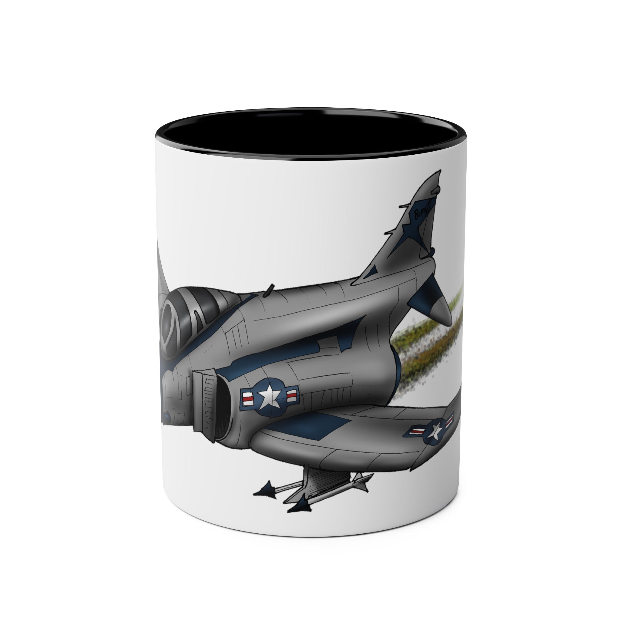 Phantom Fighter Jet Two-Tone Coffee Mugs, 11oz – Funky Aviation